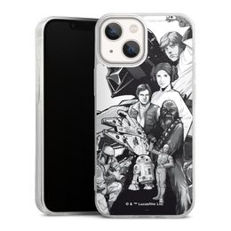 DeinDesign iPhone 13 Mini Handy Slim Case Silikon Handyh&uuml;lle transparent H&uuml;lle extra d&uuml;nn Star Wars Official Licensed Product Darth Vader Silikon Slim Case