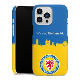 DeinDesign iPhone 13 Pro Handy Premium Case Smartphone Handyh&uuml;lle Schutzh&uuml;lle matt Logo Eintracht Braunschweig Official Licensed Product Premium Case