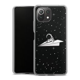 DeinDesign Xiaomi Mi 11 Lite 5G NE Handy Silikon H&uuml;lle Case transparent Handyh&uuml;lle Astronaut Comic Paper Silikon Case