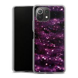 DeinDesign Xiaomi Mi 11 Lite 5G NE Handy Silikon H&uuml;lle Case transparent Handyh&uuml;lle Glitzer Muster Glitter Silikon Case