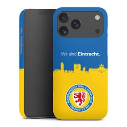 DeinDesign iPhone 17 Pro Max Handy Premium Case Smartphone Handyh&uuml;lle Schutzh&uuml;lle gl&auml;nzend Logo Eintracht Braunschweig Official Licensed Product Premium Case