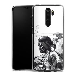 DeinDesign Xiaomi Redmi Note 8 Pro Handy Silikon H&uuml;lle Case transparent Handyh&uuml;lle Star Wars Official Licensed Product Darth Vader Silikon Case