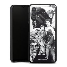 DeinDesign Galaxy A32 5G Handy Silikon H&uuml;lle Case schwarz Handyh&uuml;lle Star Wars Official Licensed Product Darth Vader