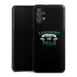 DeinDesign Galaxy A32 5G Handy Silikon H&uuml;lle Case schwarz Handyh&uuml;lle Tractor Farmer Wisdom