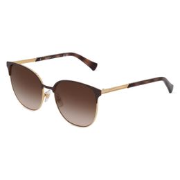 Ralph Lauren Ralph RA4140 | Damen-Sonnenbrille | Fassung: Vollrand, Browline, Metall, Braun Gold | Glasfarbe: Braun Verlaufend