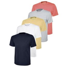 Kruze | Damen T-Shirts mit Rundhalsausschnitt (5er Pack) - NVY/GRY/WHT/PNK/NUDE