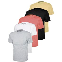 Kruze | Womens Crew Neck T-Shirts (5er Pack) - BLK/GRY/PNK/NUDE/WHT