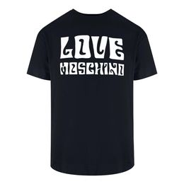 Moschino Groovy Logo Schwarzes T-shirt