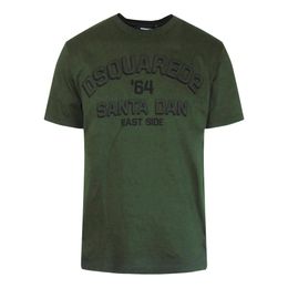Dsquared2 Santa Dan 64 Dunkelgr&uuml;nes T-shirt