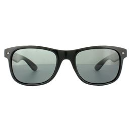 Polaroid Rectangle Unisex gl&auml;nzend schwarz grau polarisierte Sonnenbrille