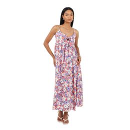 Brave Soul - Maxikleid f&uuml;r Damen, Spaghetti-Tr&auml;ger (Koralle/Violett)