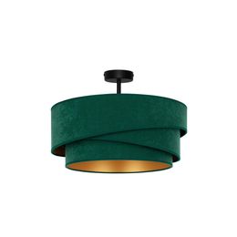 Deckenleuchte Kobo, Waldgr&uuml;n, Textil, 24 cm, RoHS, Lampen & Leuchten, Innenbeleuchtung, Leuchten nach R&auml;umen, B&uuml;rolampen