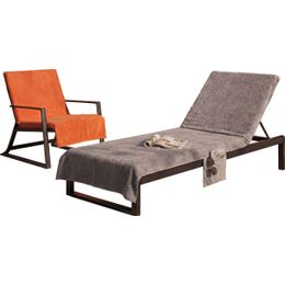 Heine Liegetuch, Grau, Gr. 70x200 cm - Liegetuch, Handt&uuml;cher, 100% Baumwolle
