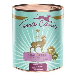 Terra Canis Wild mit Kartoffeln, Apfel und Preiselbeeren Hunde-Nassfutter getreidefrei 6x800g