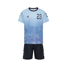 Hummel Trainingsanzug Jungen Gr&ouml;&szlig;e 116 himmelblau / lavendel / altrosa / schwarz