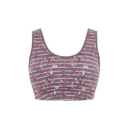 Ulla Popken BH Damen Gr&ouml;&szlig;e 100/105 gr&uuml;n / mauve / magenta / wei&szlig;