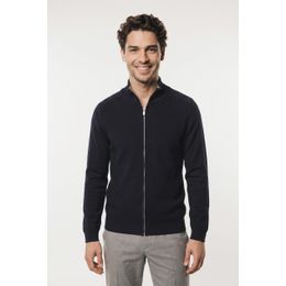 Tom Tailor Herren Strickjackesky captain blau, Gr. M, Strick, Obermaterial: 100% Baumwolle, Strickjacken, mit Logo Stickerei