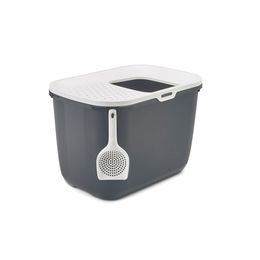 SAVIC Katzentoilette Hop In wei&szlig; / grau