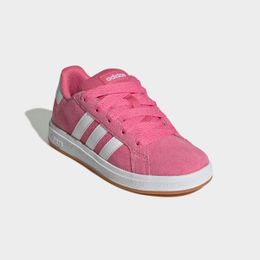 M&auml;dchen Sneaker "GRAND COURT 00S", adidas Sportswear, Gr. 32pink fusion, ftwr wei&szlig;, gum10, Leder, Synthetik, Schuhe, Design auf den Spuren des adidas
