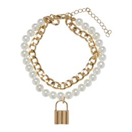 Urban Classics Kette Damen Gr&ouml;&szlig;e S/M gold / wei&szlig;