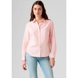 Levi's LEVI'S Damen Hemdbluse "CARLILE CLASSIC POPLIN SHIRT", rosa, Gr. L, unifarben, Web, Obermaterial: 100% Baumwolle, Blusen, Klassischer Hemdblusenkragen