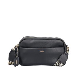 Rieker Damen Umh&auml;ngetascheschwarz, Lederimitat, Taschen, Damen Schultertasche, Handtasche mit zwei Rei&szlig;verschl&uuml;ssen