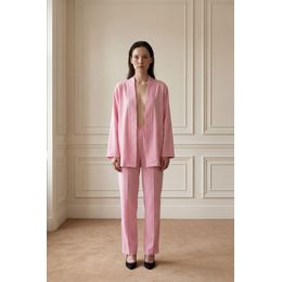 Gestreiftes Zweiteiliges Co-Ord-Set mit Offener Kragen