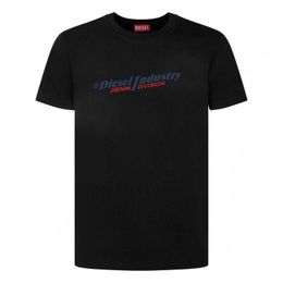 Diesel Unisex Erwachsenen Branchen Denim Division Logo T-Shirt (Schwarz)