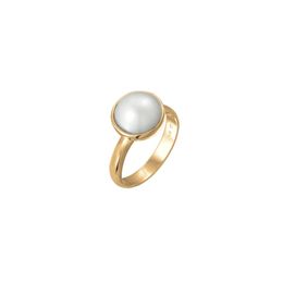 NENALINA Ring female size 54 Gold / Pearl white