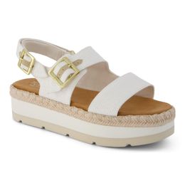 Toms Shoes TOMS Giana Textile Damen Wei&szlig;e Sandalen f&uuml;r den Strand