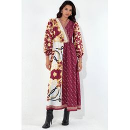 Bedrucktes Maxikleid mit G&uuml;rtel