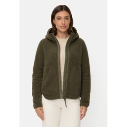 Camel Active Teddyjacke mit w&auml;rmenden Taschenfutter in Dunkelgr&uuml;n | Gr.: 38