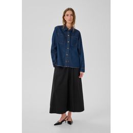 My Essential Wardrobe Langarm-Bluse MWAnn Baggy fit in Dark Blue Un-Wash | Gr.: 36