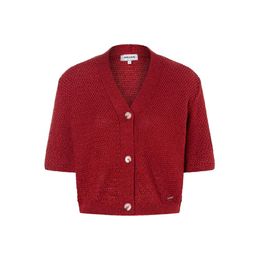 More & More More & More edel schimmernde Kurz-Strickjacke in red | Gr.: 46