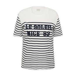 Kaffe Curve T-Shirt 'KCNalia' Damen Gr&ouml;&szlig;e M schwarzmeliert / wei&szlig;
