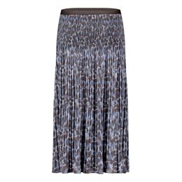 Betty Barclay Plisseerock mit Gummizug in Blau/Braun | Gr.: 44