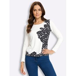 Heine Druck-Shirt in ecru-schwarz-bedruckt | Gr.: 42