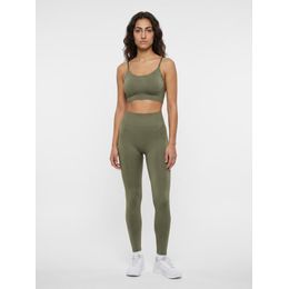 Hummel Leggings Hmlflow Multisport Damen in DEEP LICHEN GREEN | Gr.: L
