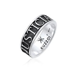 Kuzzoi Ring 925 Sterling Silber Statement in Grau | Gr.: 60