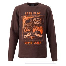 Kidsworld Langarmshirt in braun | Gr.: 176/182