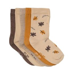 Minymo Kinder Socken "Socks with Pattern (5-Pack)" in Braun | Gr.: 35-38
