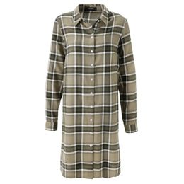 Aniston CASUAL Hemdblusenkleid in helloliv-wei&szlig;-oliv-dunkeloliv | Gr.: 36