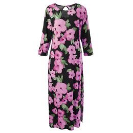 Aniston CASUAL Maxikleid in schwarz-pink-fuchsia-salbei-hellgr&uuml;n | Gr.: 42