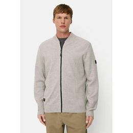 Camel Active Strickjacke mit Bomberkragen in Grau | Gr.: XL