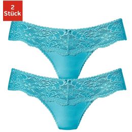 Damen String, Blau, Gr. 40/42, Nuance by Lascana, Unterhosen, Material: Polyamid