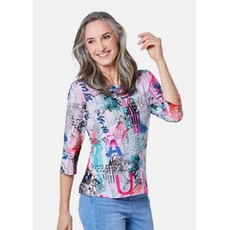 GOLDNER Druckshirt mit Allover-Muster in bunt / gemustert | Gr.: 40
