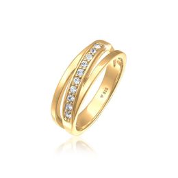 Elli Ring 925 Sterling Silber in Gold | Gr.: 54
