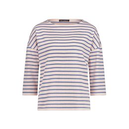 Betty Barclay Casual-Shirt mit U-Boot-Ausschnitt in Nature/Blue | Gr.: 44