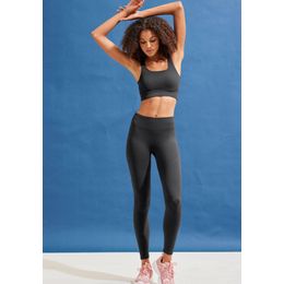 Lascana Damen Seamless Leggings, Schwarz, Gr. XS (32/34), Hosen, Material: Polyamid