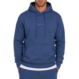 Reichstadt Herren Regular Fit Hoodie Marken-Stick in Dark Blue | Gr.: M